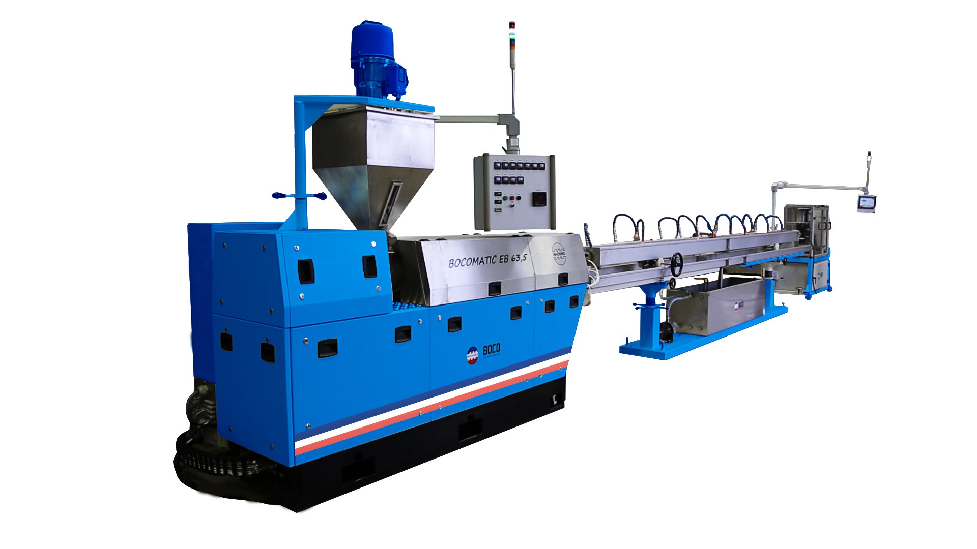 Extrusion line for TPE profiles