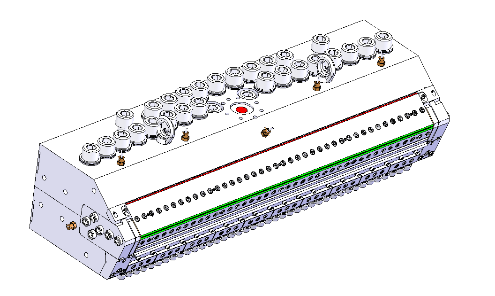 Flat extrusion heads